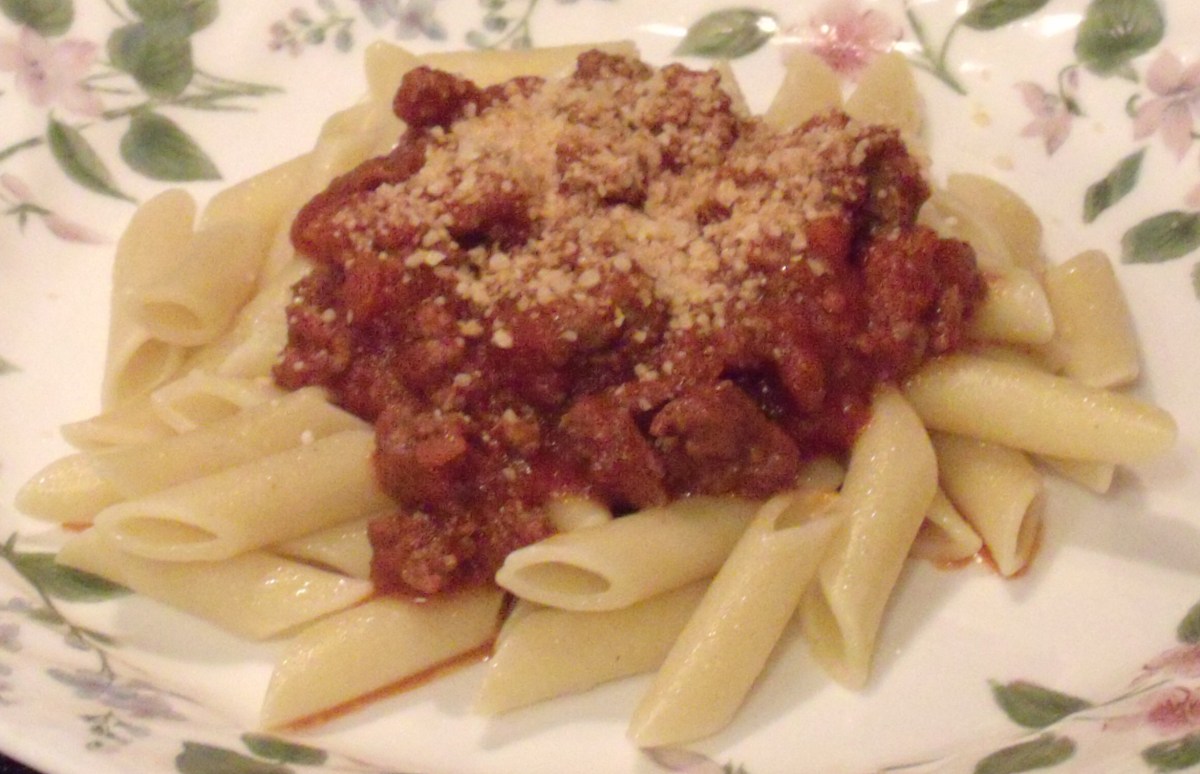 Mostaccioli Noodles with Meat Sauce – Former Browniemaker